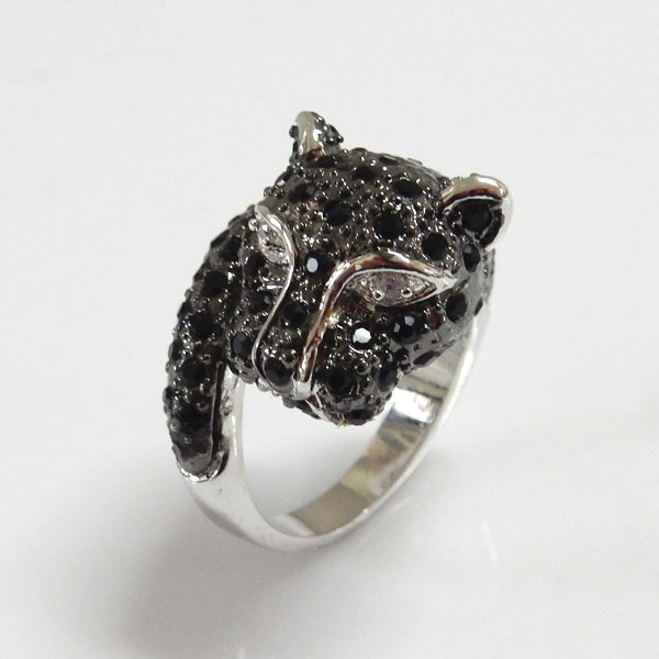 Leopard Two Tone CZ and Crystal Ring - Buy ring, Leopard Ring, Animal ...